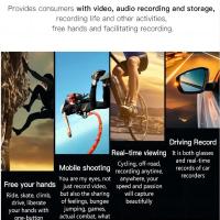 China 5.0M HD Mountaineering Sport Action Video Vlogging Sunglasses With Remote Control for sale