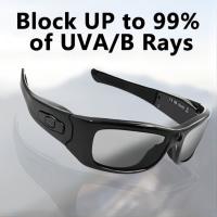 China 1080P Bluetooth Video Sunglasses With UV Protection Safety Lenses Music Photo Recording for sale