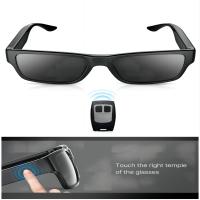 China Full HD 1080P Audio Video Recording Spy Video Sunglasses With Silver Plated Lens for sale
