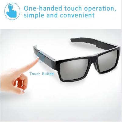 China 1080P Body Worn Camera Hidden Video Glasses 80° Angle For Motorcycling Trekking Climbing for sale