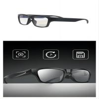 China HD1080P Action Camera Glasses With External Micrphone Touch Control Two Battery Legs for sale