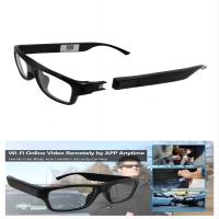 China Indoor Outdoor Securtiy Wifi Glasses With Camera 1080P Battery Powered Vibrate Alert for sale