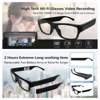 China Indoor Outdoor Securtiy Wifi Glasses With Camera 1080P Battery Powered Vibrate Alert for sale