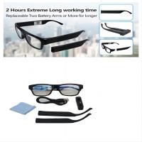 China Indoor Outdoor Securtiy Wifi Glasses With Camera 1080P Battery Powered Vibrate Alert for sale