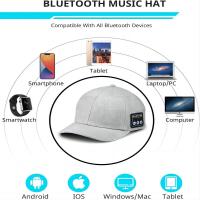 China Bluetooth hat with speaker adjustable Built-in Battery up to 24Hours Music playtime for Walking,Skiing,Trekking Biking for sale