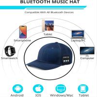 China Unisex bluetooth hat with dual speaker,hands-wash,Rechargeable music hat stocking stuffers for girls and boys for sale