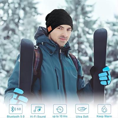 China Bluetooth Beanie Hat  Wireless Bluetooth speaker Black hat with music enjoy as Stocking Stuffers Gifts for family for sale