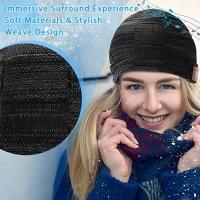 China Bluetooth Beanie Hat  Wireless Bluetooth speaker Black hat with music enjoy as Stocking Stuffers Gifts for family for sale