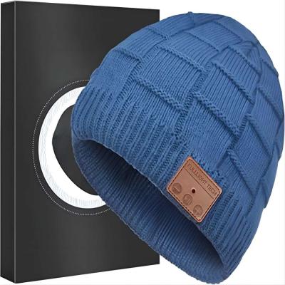China Wool Wireless Bluetooth Hat HD Stereo Built In Mic Christmas Electronic Gifts for sale