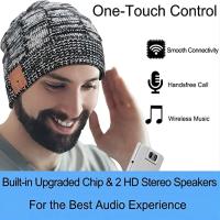China Knit Winter Cap Wireless Smart Beanie Headset 24hour Play Time HD Stereo Speaker for sale