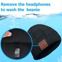 China Men Bluetooth Beanie Hat Women Beanie Hat Black For Winter Competition Activities for sale