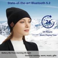 China Men Women Bluetooth Beanie Hat Headphone Music Hat Winter Knit Cap for sale