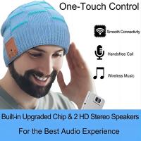 China Music Play Phone Calls Wireless Bluetooth Cap Headphone Music Knit Cap 3 Buttons for sale