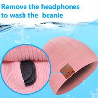 China Wrieless Headphones Bluetooth Beanie Hat Music Listening Warm Windproof for sale