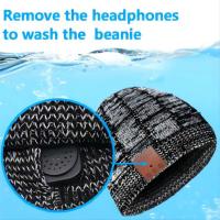 China Winter, Hiking, Climbing, Jogging Bluetooth Beanie Hat With Wireless Headset BT5.0 for sale