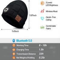 China Skating Hiking Camping Dog Walking Bluetooth LED Hat Flashlight Music Playback for sale