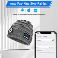China LED Flashlight Music Hat Unisex USB Rechargeable 4 LED Headlamp Cap For Jogging for sale