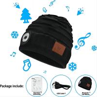 China Rechargeable Battery Bluetooth Beanie Hat With LED Headlamp For Climbing Hiking Biking Cycling for sale