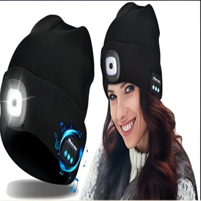 China Headlamp Cap Wireless Headphones Hat For Adventure Activities Mountaineering Riding for sale