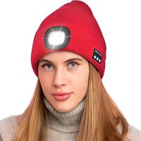 China LED Headlamp Cap Wireless Headphone Hat Light Your Way, Listening Music for sale