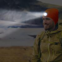 China LED Headlamp Cap Wireless Headphone Hat Light Your Way, Listening Music for sale