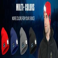 China LED Headlamp Cap Wireless Headphone Hat Light Your Way, Listening Music for sale