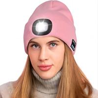 China Music Playback LED Beanie With Light Hands Free Calling For Logging Sunset Fishing for sale