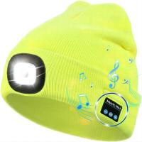 China LED Headlamp Music Cap Bluetooth Headphones Hat For Christmas, Birthdays, Men for sale