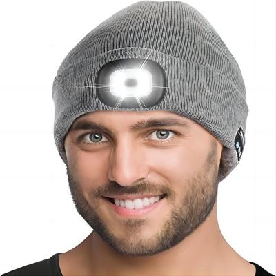 China Sports Bluetooth Headphones Hat Hands Free With Music Phone Talks Flahslight for sale