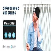 China Listening Music Phone Talks Bluetooth Headphones Hat With Headlamp Lighting for sale