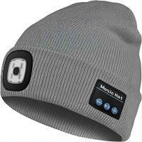 China Bluetooth Beanie LED Hat Free Your Hands To Music Phone Answers Flashlight Lighting for sale