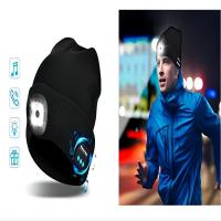 China Flashlight Bluetooth Headphones Hat Music Phone Answers For Night Working for sale