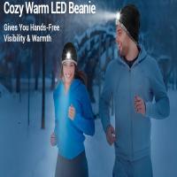 China Winter Night Working Wireless Bluetooth Headphones Hat With 3 Adjustable LED Light for sale