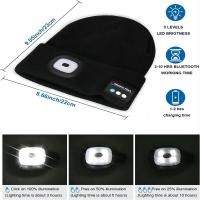 China Bluetooth Cap with Light,Wireless Headphones & Headlamp as Great Gifts for Men,Women,Teenages for sale
