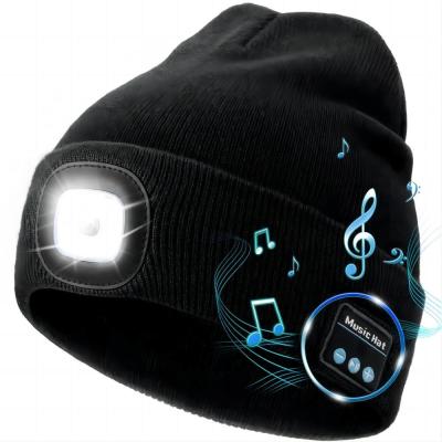 China Wireless Earphones Bluetooth Headphones Hat With Lights Christmas Gifts for sale