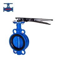 China Ductile Iron Wafer Type Soft Seal Butterfly Valve 40-250mm DN 1.6MPa for Water Pipeline Systems for sale