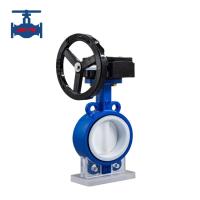 China Full Fluorine Lined Butterfly Valve DN50-1200 1.6MPa for Sulfuric Acid & Hydrochloric Acid Applications for sale