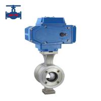 China Stainless Steel Electric V-Shaped Ball Valve DN25-400mm 1.6-6.4MPa with Perfect Regulating Performance for sale