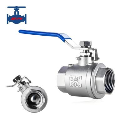 China 2-PC Type WCB CF8 CF8M Ball Valve DN6-DN100 1000 WOG with NPT BSP Female Threaded Connections for sale