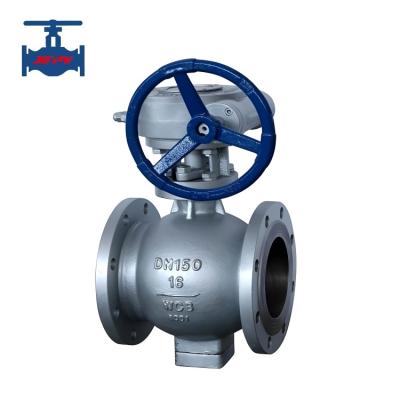 China Worm Gear Driven Stainless Steel V-Shaped Ball Valve DN25-400mm 1.6-6.4MPa with Precise Flow Control for sale