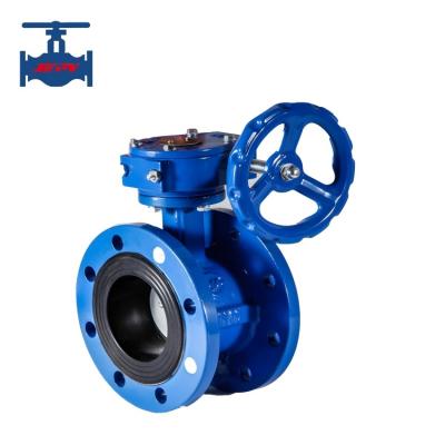 China Ductile Iron Concentric Butterfly Valve Flanged Type with EPDM Rubber Lining 50-1200mm DN 1.6MPa PN for sale