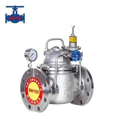 China Stainless Steel Pilot Operated Adjustable Water Pressure Reducing Valve 1.0-2.5 MPa with 0.09-1.6 MPa Adjustment Range for sale