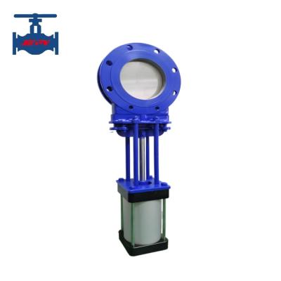 China ANSI Class150 Cast Steel Knife Gate Valve 2-40 Inch with Pneumatic Electric Actuator for Slurry Applications for sale