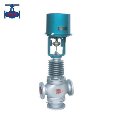China Electronic Three-Way Combined Flow Regulating Control Valve 25-300mm DN with 1.6-6.4 MPa Pressure Rating for sale