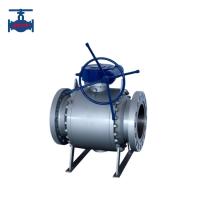 China Trunnion Mounted Fixed Ball Valve DN50-DN800 1.6-6.4 MPa Cast Steel Stainless Steel for sale