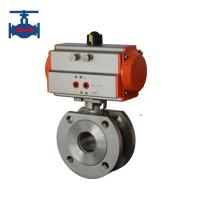 China Pneumatic Actuator Driven WCB Ball Valve CF8 CF8M Wafer Type 15-200mm DN 1.0-2.5MPa Ultra Thin Design for sale