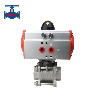 China Stainless Steel Pneumatic Ball Valve CF8 CF8M 3-Piece Screw Type 15-50mm 1.0-2.5MPa for sale