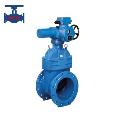China Normally ON-OFF Function Motorized Resilient Seated Gate Valve Z941X-JGPV 1.6MPa 50-600mm DN Flange Connection for sale