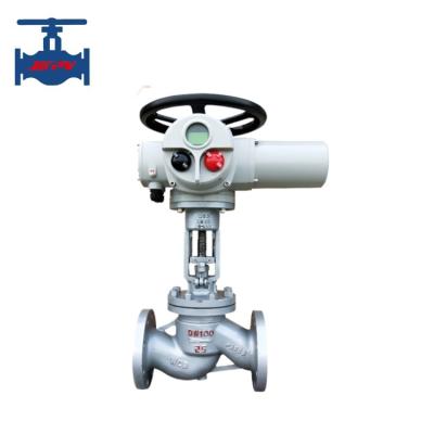 China Electric Actuator Globe Valve 15-300mm DN 1.0-10.0MPa Cast Steel Stainless Steel Flange Connection for sale