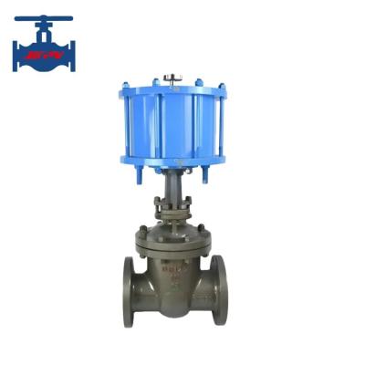 China Pneumatic Stainless Steel Gate Valve 15-600mm DN 1.0-10.0MPa for Water Steam Oil Pipeline for sale